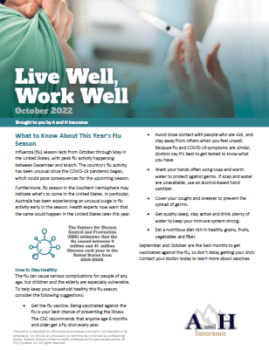 Staying Healthy this Flu Season - Live Well October 2022